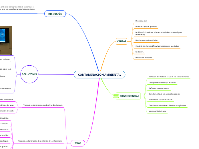 CONTAMINACIÓN AMBIENTAL - Mind Map
